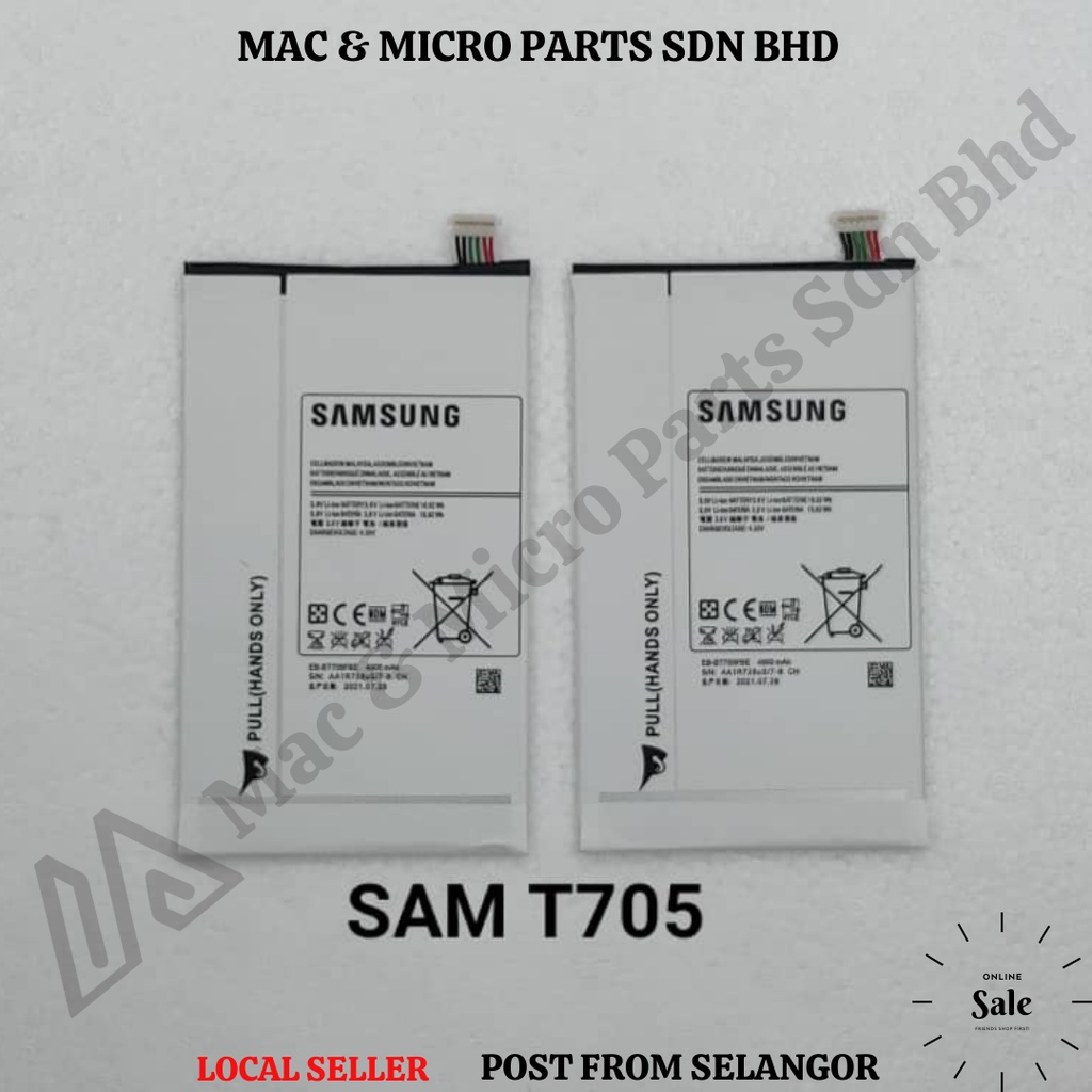 MG BRAND GALAXY T705 TAB S 8.4 LTE BATTERY MODEL EB-BT705FBC (4900mAh ...