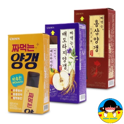 Crown yang-gaeng ( squeezing sweet jelly of red beans ) korean snacks ...