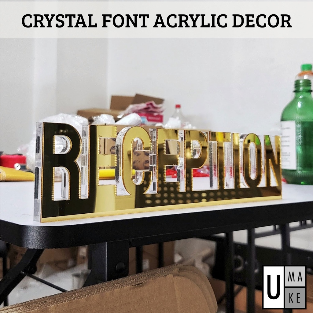 [CUSTOMIZE LOGO/WORDS] Home Decoration Accessories Crystal font Super ...