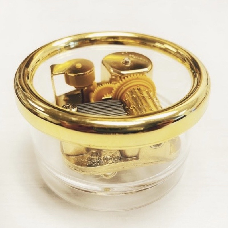 Valentines Day Vday Gift Idea Gold Circular Acrylic Music Box (Novelty ...