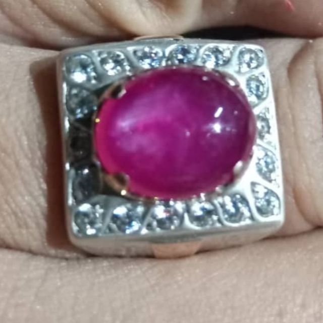 Pomegranate stone ring (silver + suasa) | Shopee Singapore