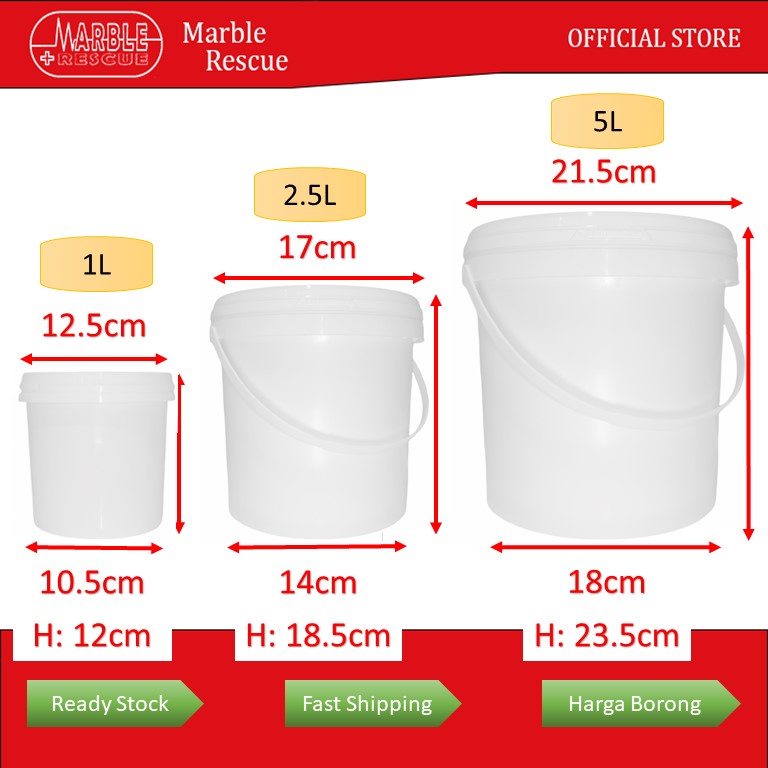 [NEW] BULK Quantity PP White Plastic Paint Pail Tub Container with ...