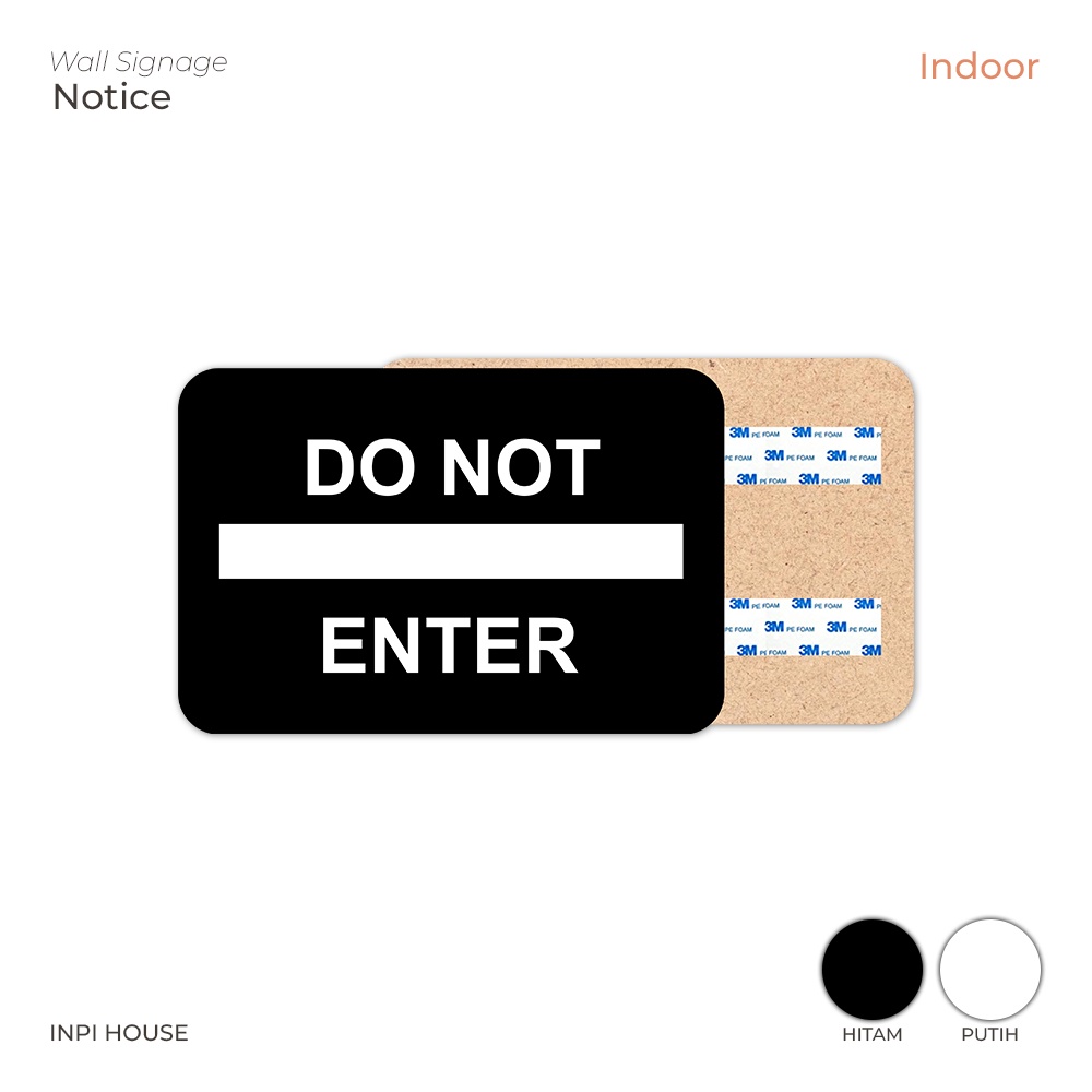 Do not enter signage - dont enter room sign - wall sign - Black and ...