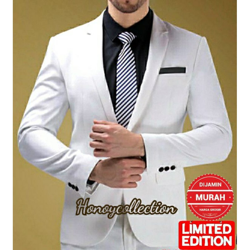 PUTIH White Men's Suit | Men's White Coat | White Men's BLAZER | Men's ...