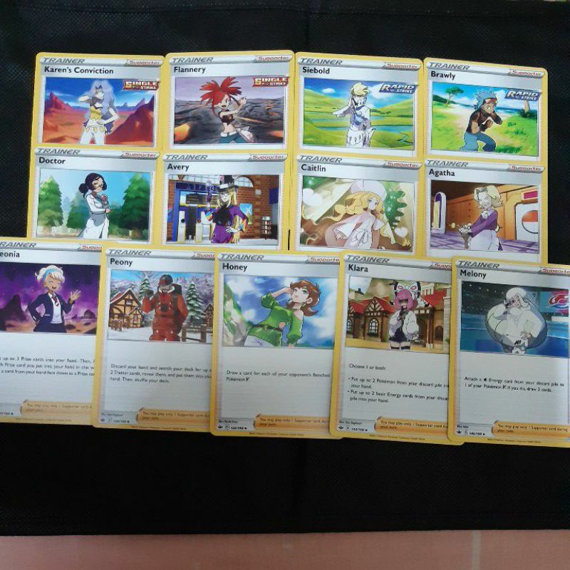 Pokemon Card TCG: Chilling Reign Trainer: Flannery/ Siebold/ Brawly ...