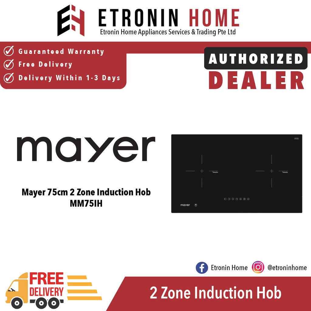 Mayer 75cm 2 Zone Induction Hob MM75IH | Shopee Singapore