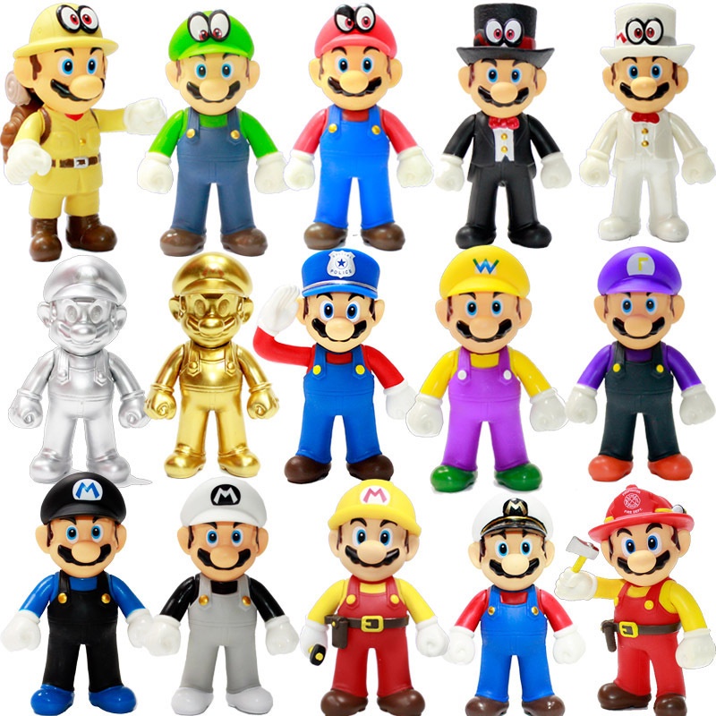 [12~15cm]Super Mario PVC figures different shapes full set of anime ...