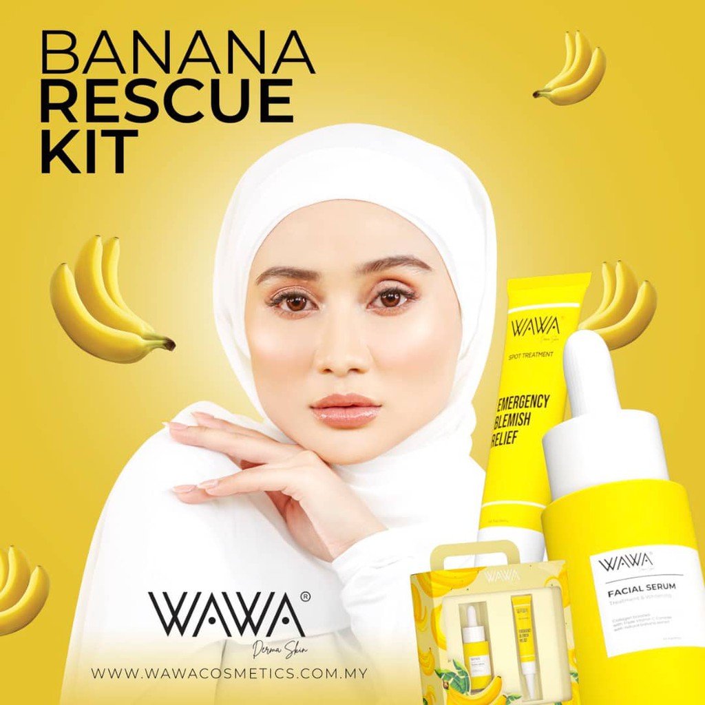 WAWA Derma Skin / Banana Rescue Kit / Acne Cream / Banana Treatment ...