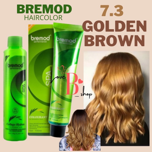 7.3 BREMOD GOLDEN BROWN HAIR COLOR WITH OXIDIZING | Shopee Singapore