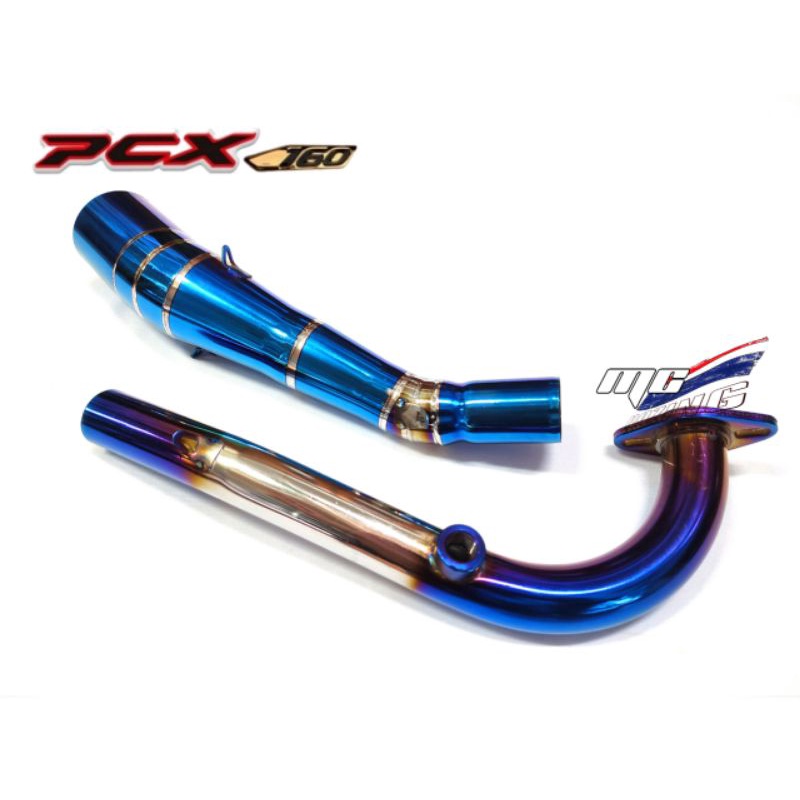 Titanium Color Pipe Neck Honda Pcx-160 Genuine Stainless Steel Straight ...