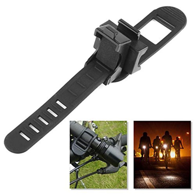 Bicycle Flashlight LED Torch Ligh Riding Light Band Strap Stand 360 ...