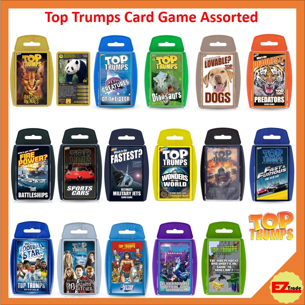 Top Trumps Card Game Learn Stats And Facts On Different Topics