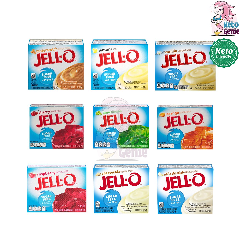JELL-O Sugar Free Gelatin Mix and Instant Sugar Free Pudding & Pie ...