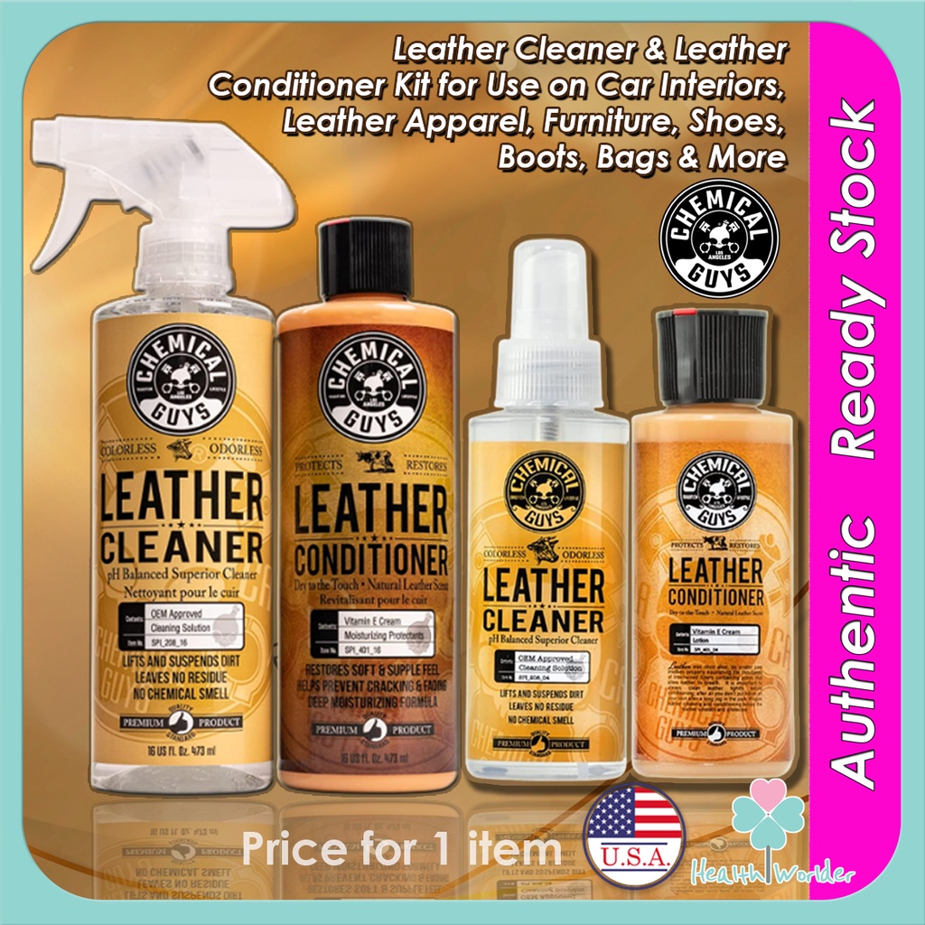 Chemical Guys Leather Cleaner Leather Conditioner Kit Use on Car ...
