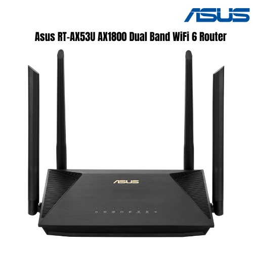 Asus RT-AX53U AX1800 Dual Band WiFi 6 Router (802.11ax) 3 Years Local ...