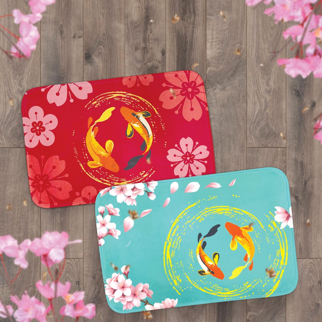 Milton Home Prosperity Koi Microfiber Bath Mat ( Bundle of 2 ) | Shopee ...