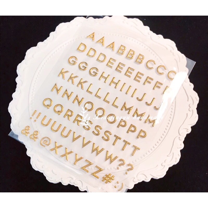 Gold A-Z Alphabet Letters Stickers | Gold Foil 3D Stickers | Gold Foil ...