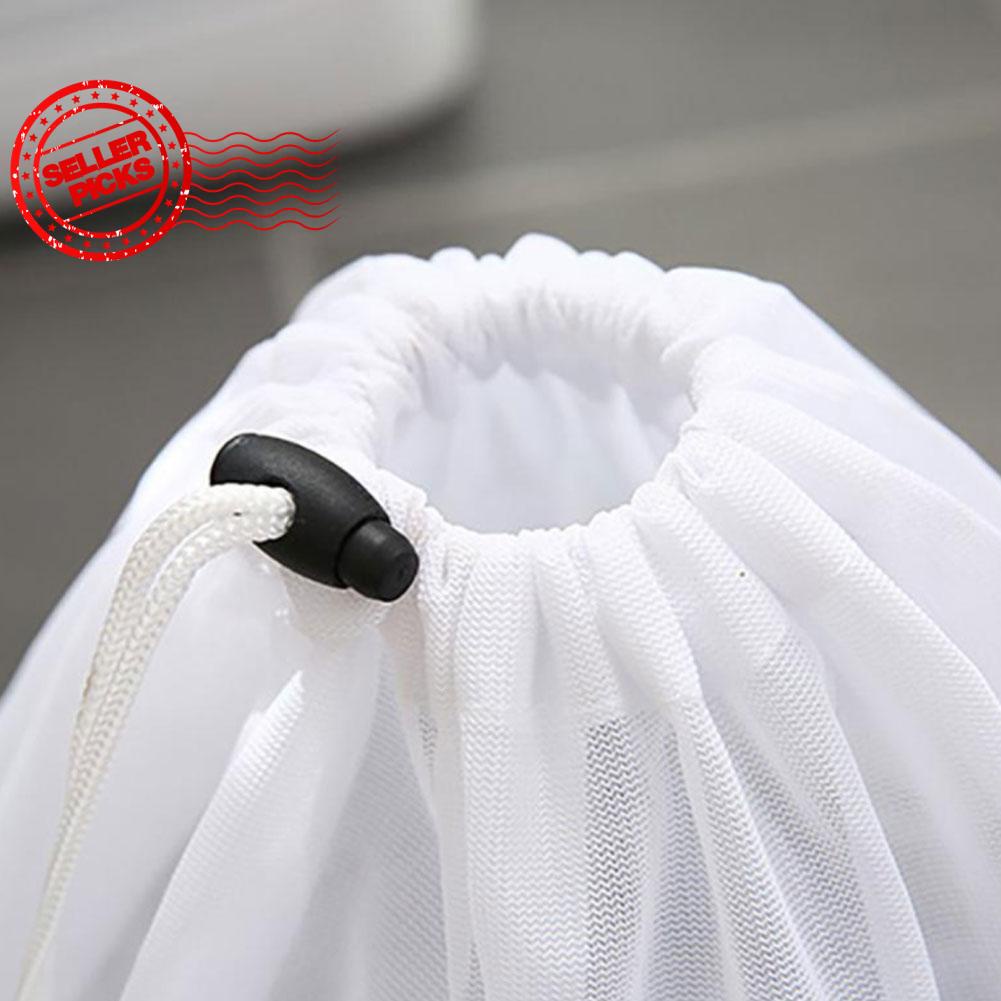 Large Washing Net Bags Durable Fine Mesh Laundry Bag Drawstring With ...