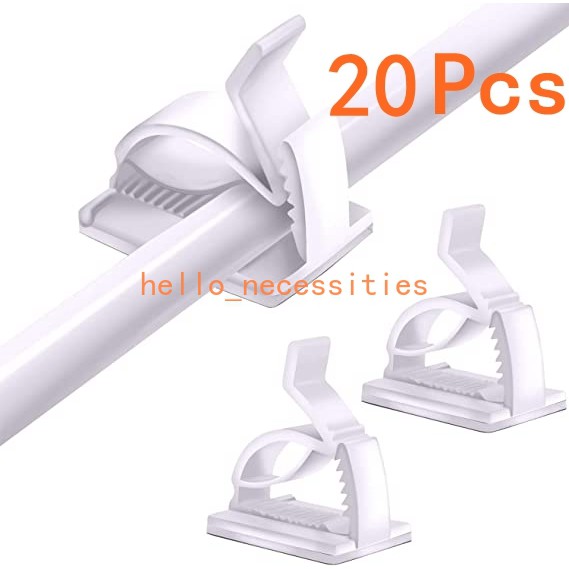 20 Pieces of Self-adhesive Cable Management Clip Adjustable Cable ...