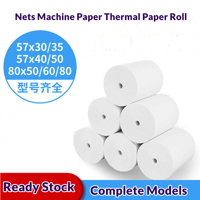 Nets Paper Roll Credit Card POS Address Labels Nets Machine Paper ...