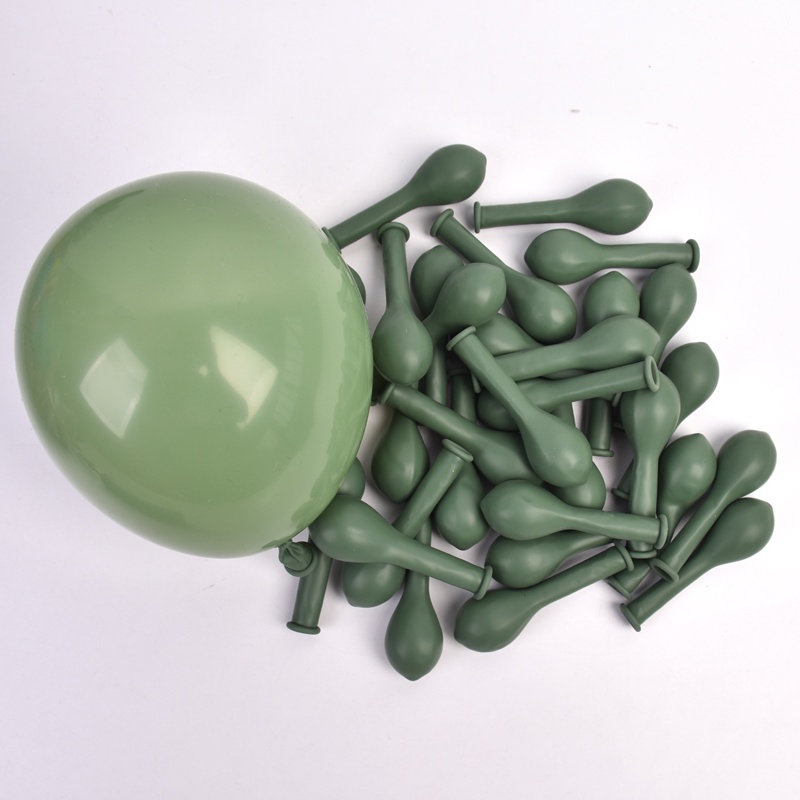 50Pcs 5 Inch Retro Balloon Set Bean Paste Dusty Pink Olive GreenLatex ...