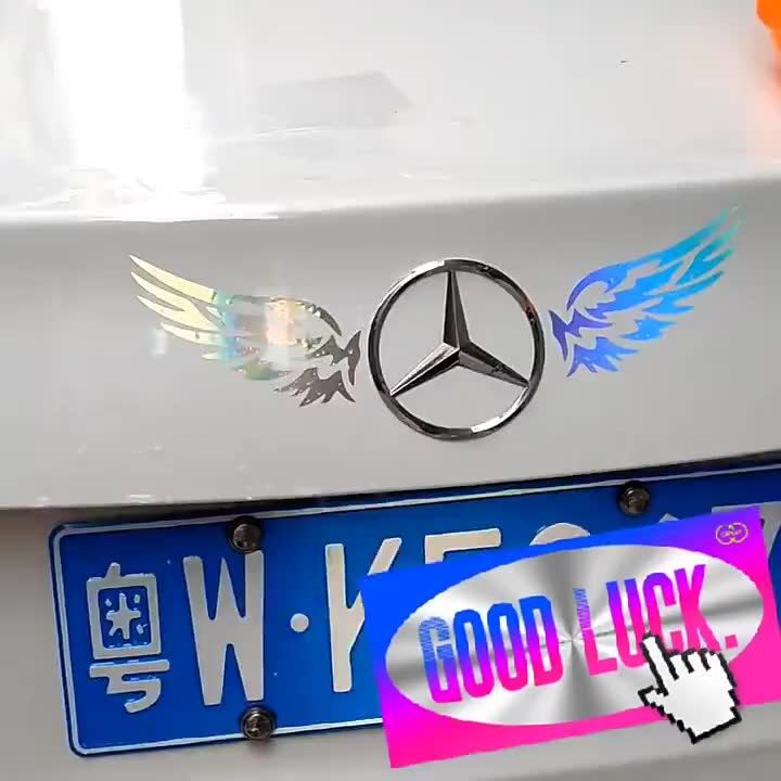 Colorful laser car stickers Personalized car stickers Front windshield ...