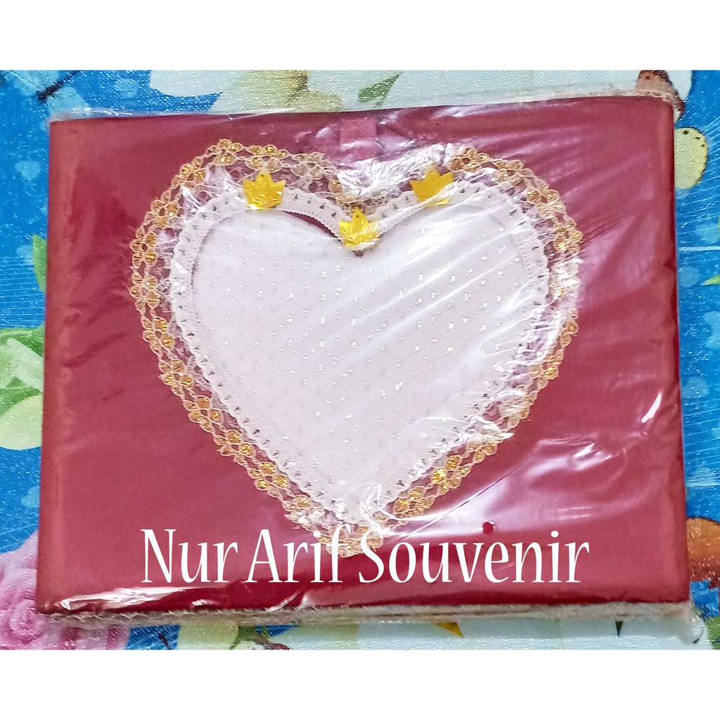 Maroon Guest Book Wedding Souvenirs (1 Pack contains 2 books) | Shopee ...