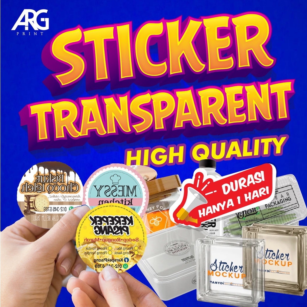 Transparent sticker. Sticker Lutsinar. Sticker Waterproof. Sticker ...