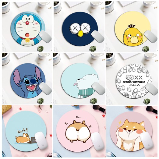 Mouse Pad Anti Slip Cartoon Cute Corgi Kaws Doremon Cat Stitch Luffy ...