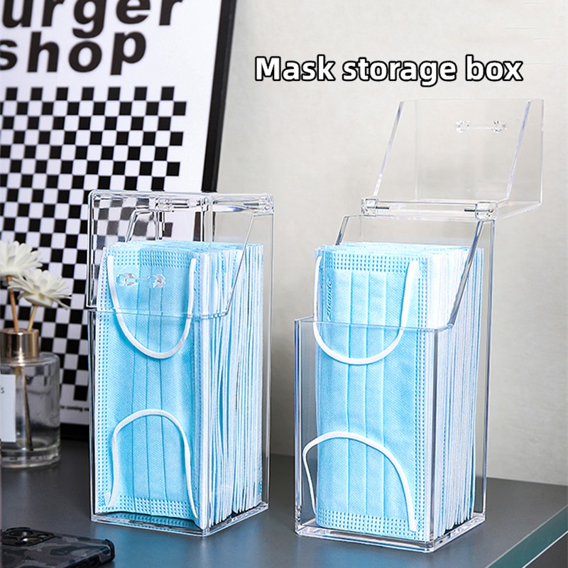 Large Capacity Transparent Mask Storage Box Household Large Porch ...
