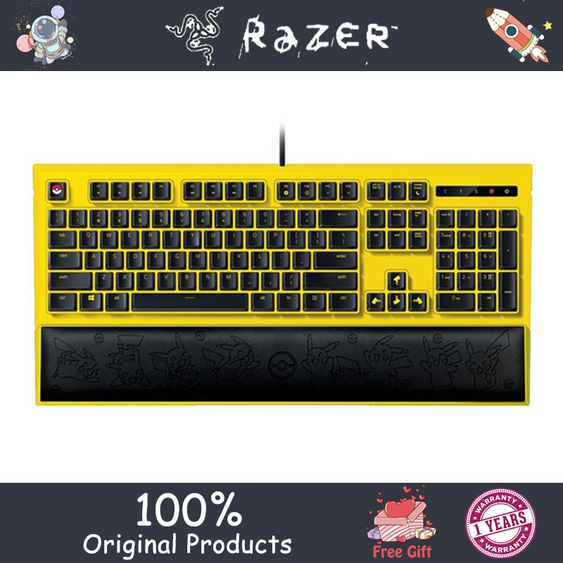 Razer Pokemon gaming keyboard, Pikachu limited backlit keyboard ...