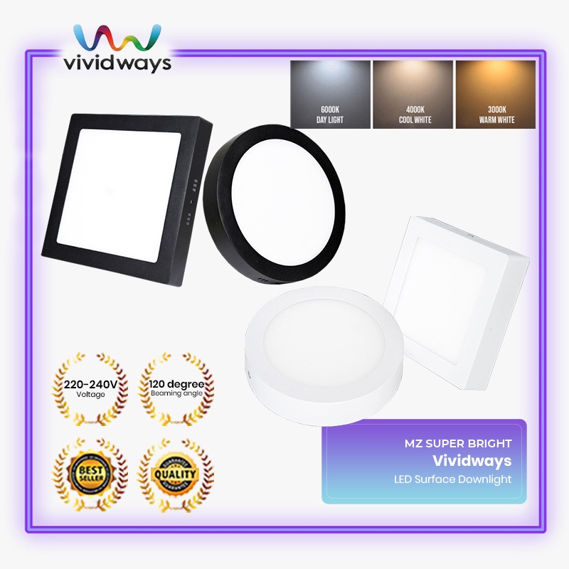 K2 VIVIDWAYS LED SURFACE DOWNLIGHT MZ SUPER BRIGHT 12W/18W/24W/36W 3K ...