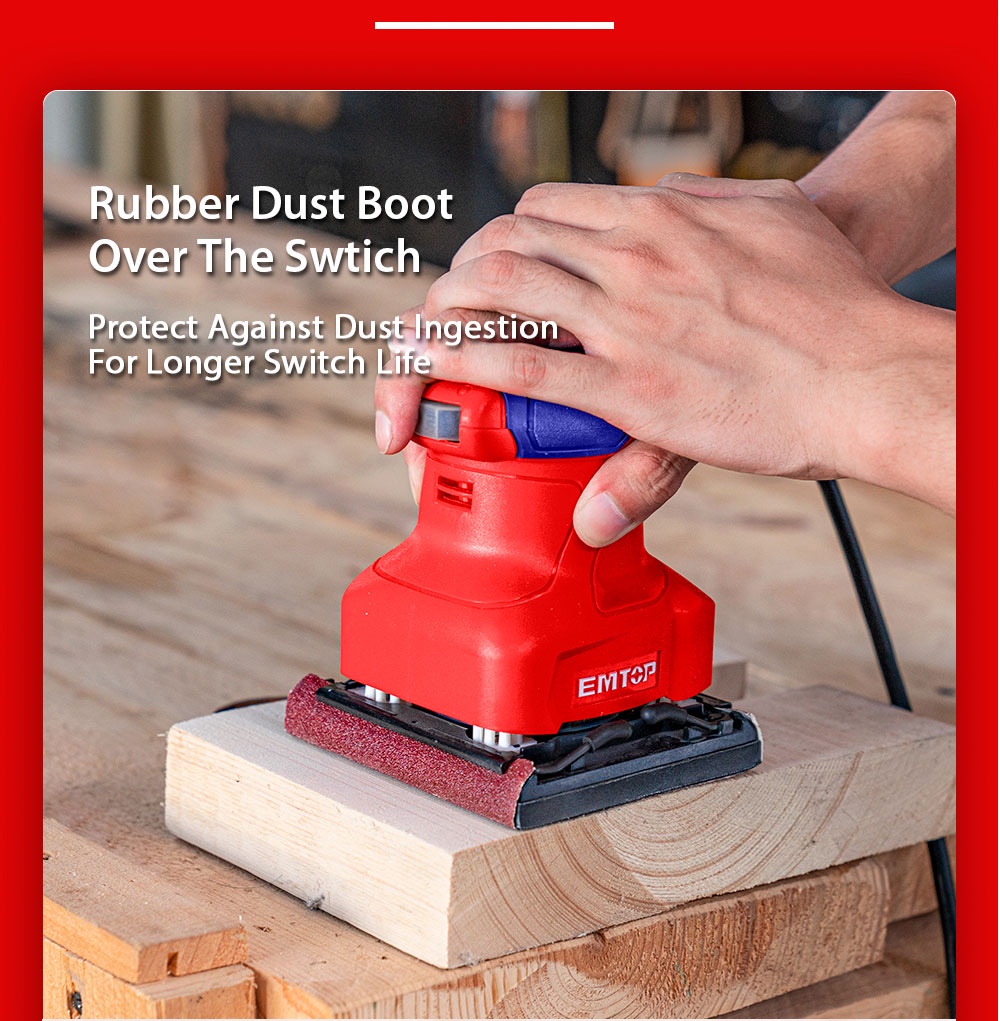 EMTOP 240W Electric Corded Palm Sander Detail Sanding Machine ...