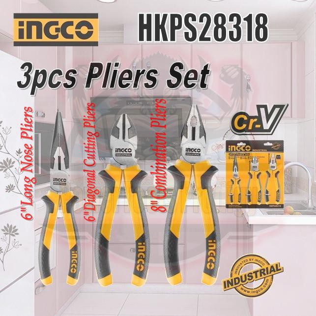 INGCO 3PCS PLIER SET HKPS28318/ PLIERS SET/ PLIERS | Shopee Singapore