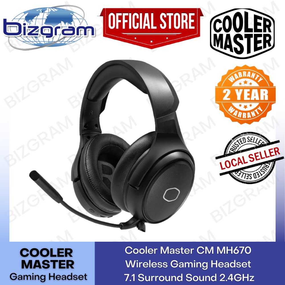 Cooler Master CM MH670 Wireless Gaming Headset 7.1 Surround Sound 2 ...