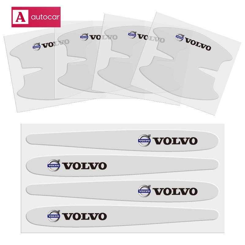 For Volvo Car Door Bowl Anti-Scratch Transparent Sticker Protector fit ...