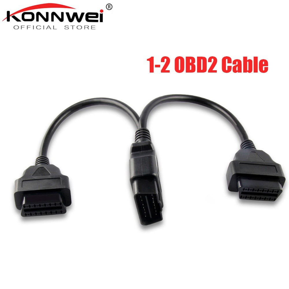 Best Quality OBD2 16 Pin Cable Extension Splitter Male To Dual Female Y ...