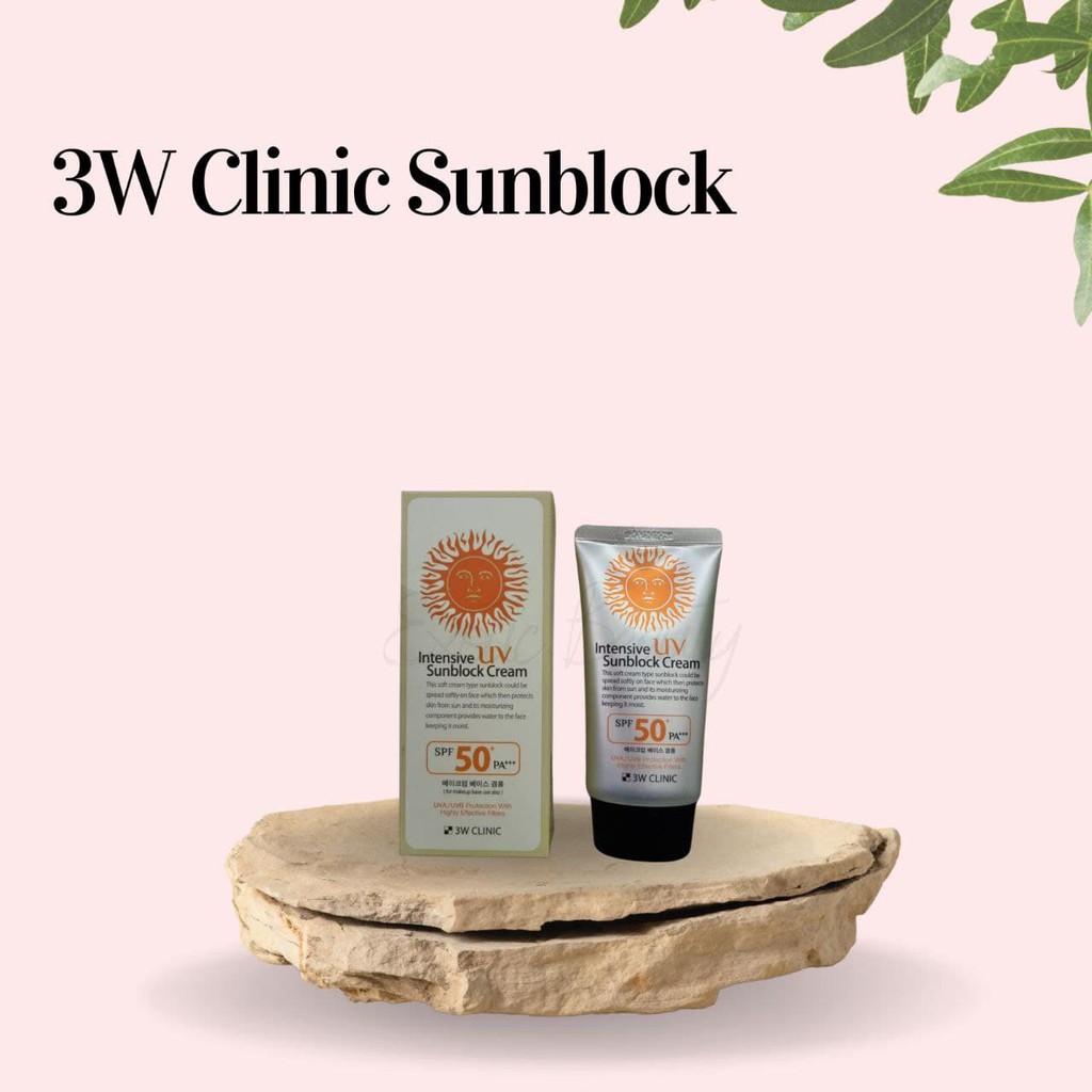 3W Clinic Intensive UV Sunblock Cream SPF 50 PA++ (70ml) | Shopee Singapore