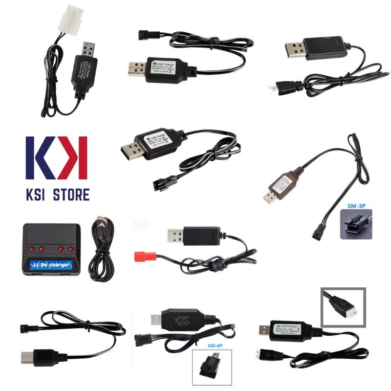Usb Charger Jst Sm Xh 9.6v 7.4v 7.2v 6.0v 4.8v 3.7v 4 pin 3 pin Rc ...