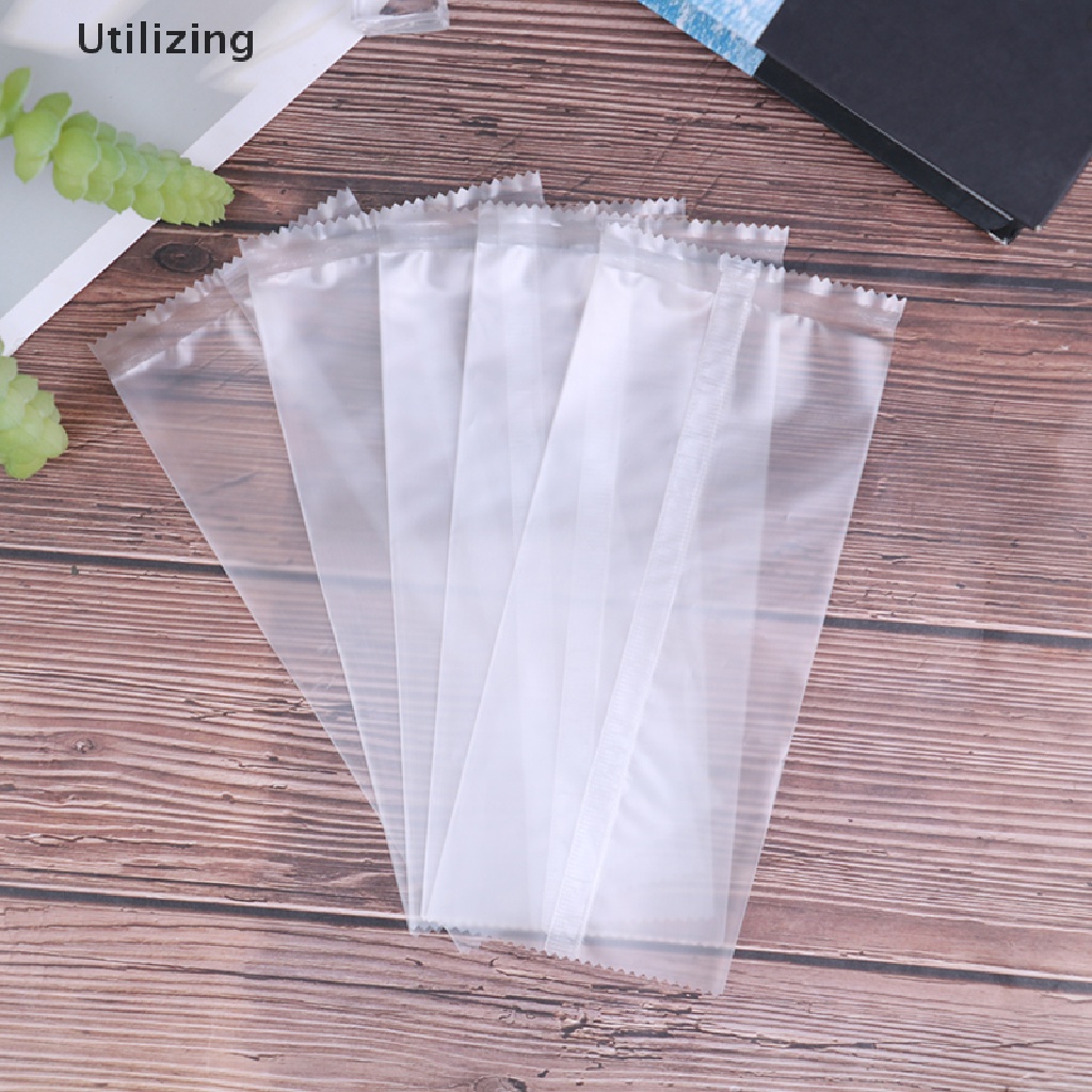 UTZN 100Pcs/Set Ice cream Bags Plastic Popsicle Bags Scrub Ice Popsicle ...