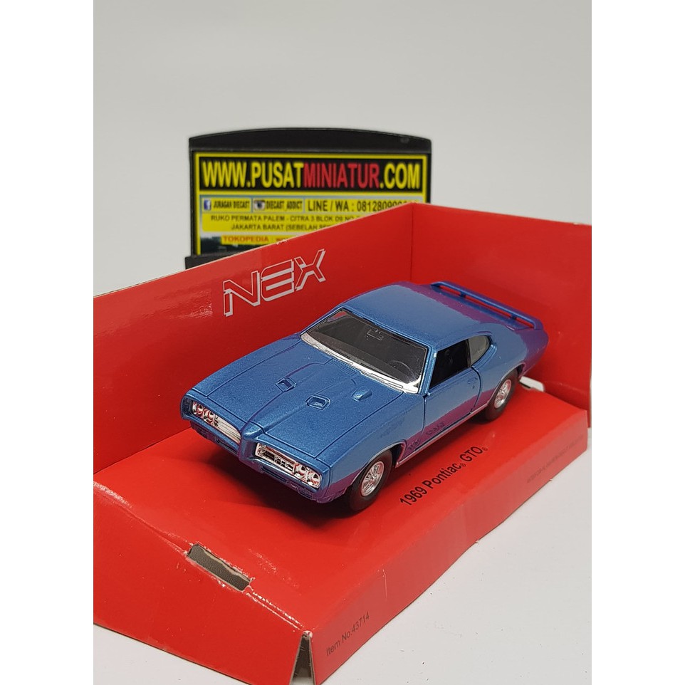 1969 Pontiac Gto (blue) - Scale 36 - Welly (diecast) 1 | Shopee Singapore