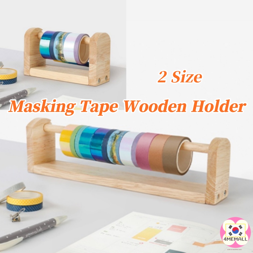 [Daiso Korea] Masking Tape Wooden Holder Small, Large | Shopee Singapore