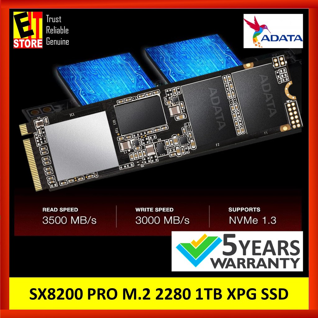 ADATA XPG SSD SX8200 PRO 1TB PCIe Gen3x4 M.2 2280 SOLID STATE DRIVE ...