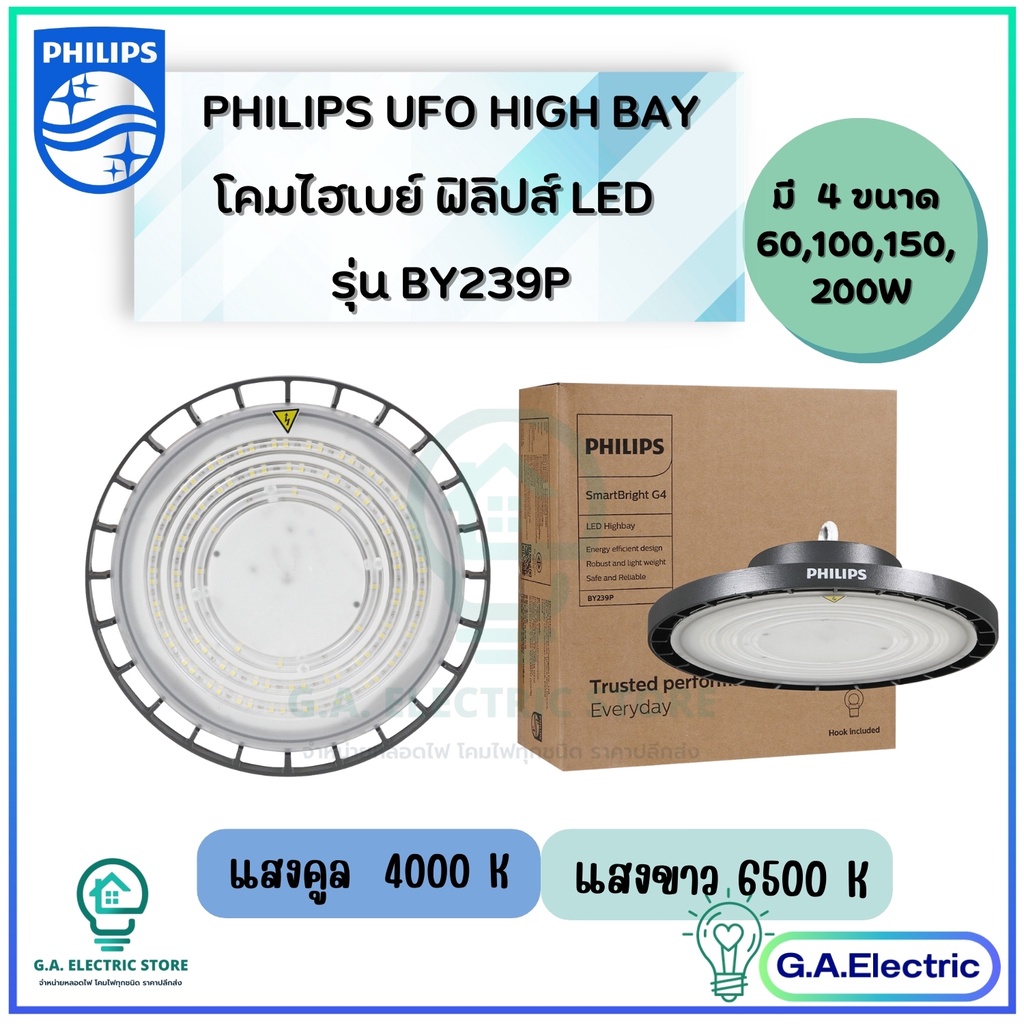 (New New Model) PHILIPS UFO HIGH BAY LED Highbay Lamp With 60W 100W ...