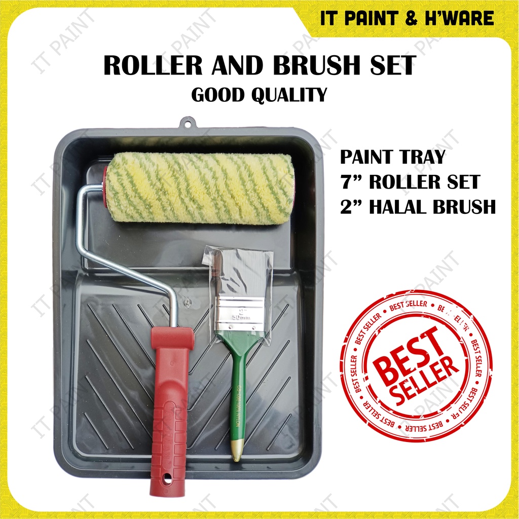 High Quality Paint Brush 680N and Roller Tray Set | Berus Cat 100% ...