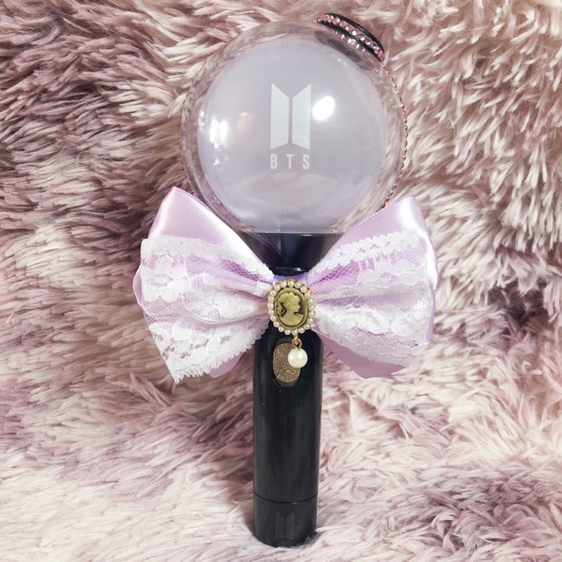 Purple Lilac Vintage Pearl Lace Ribbon for Light Stick | K-pop Light ...