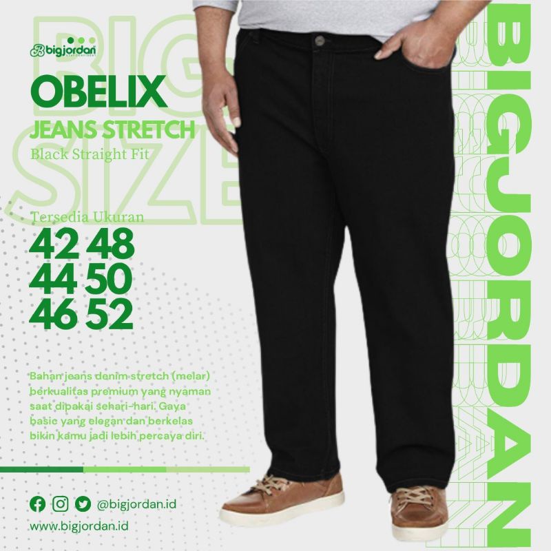 OBELIX jumbo men's jeans 52 50 48 46 44 42 big size denim pants big ...