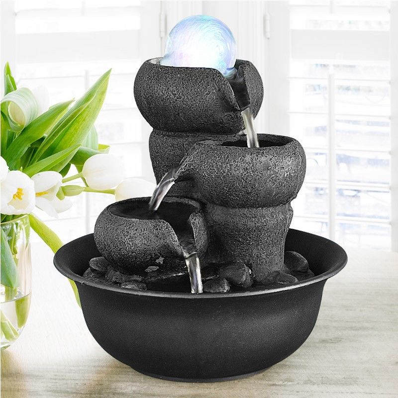 Simple Living Room Running Water Fountain Decoration Feng Shui Ball ...