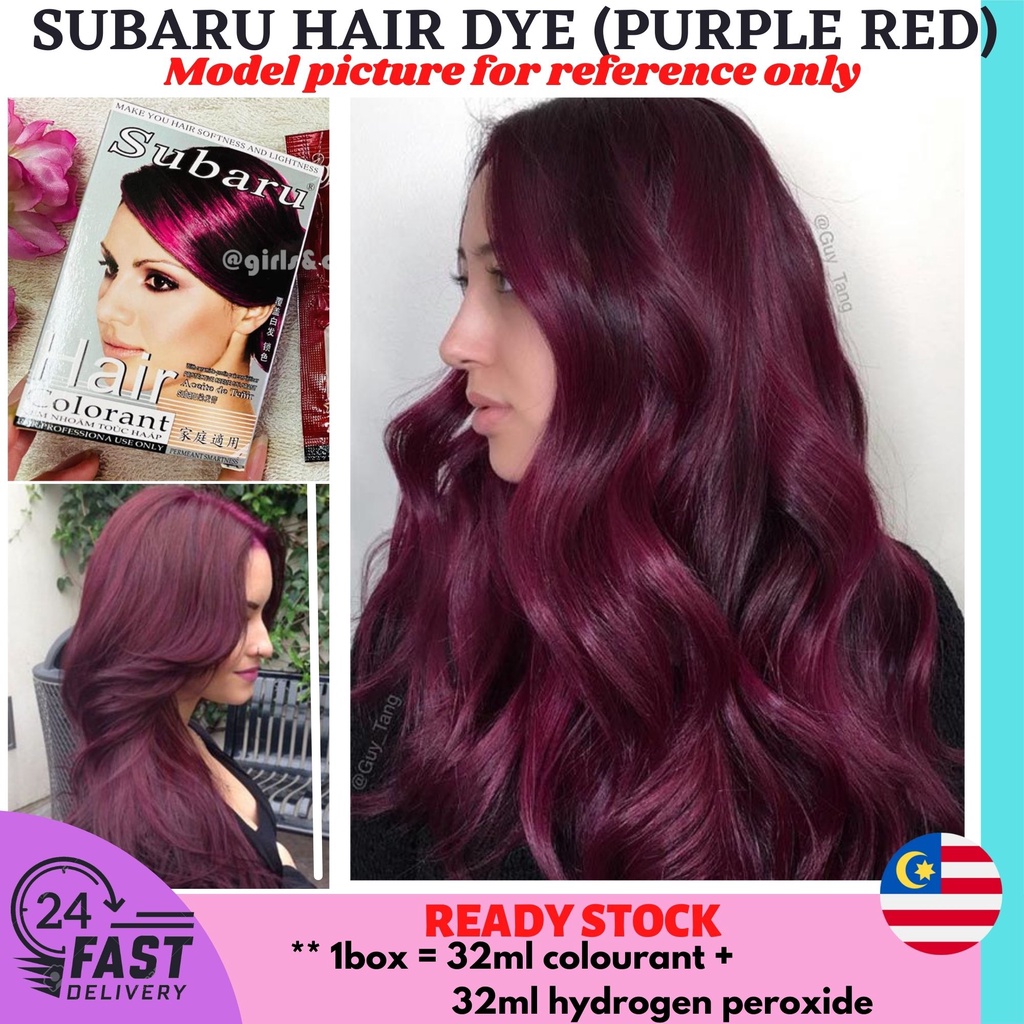 Purple Red Hair Color Chart