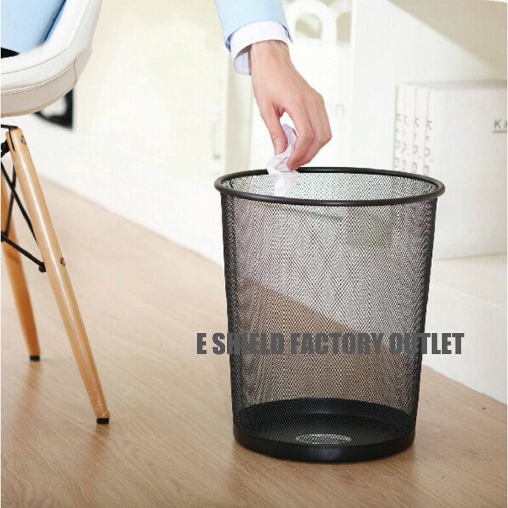 Metal Mesh Basket Rubbish Bin Dustbin Trash Bin Tong Sampah Jaring Besi ...